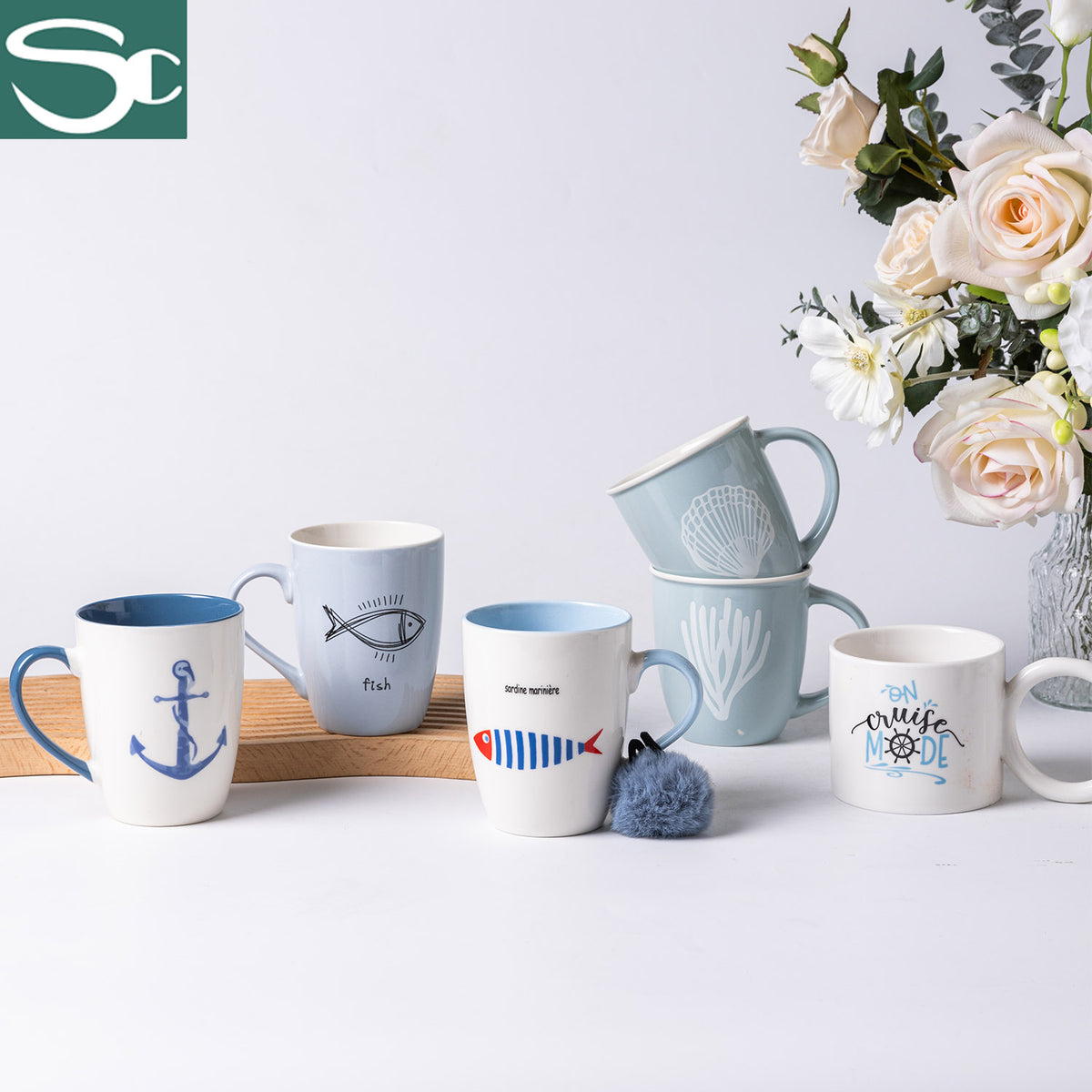 "Ocean series"Ceramic MugSP202404-168 – SPRING CERAMIC