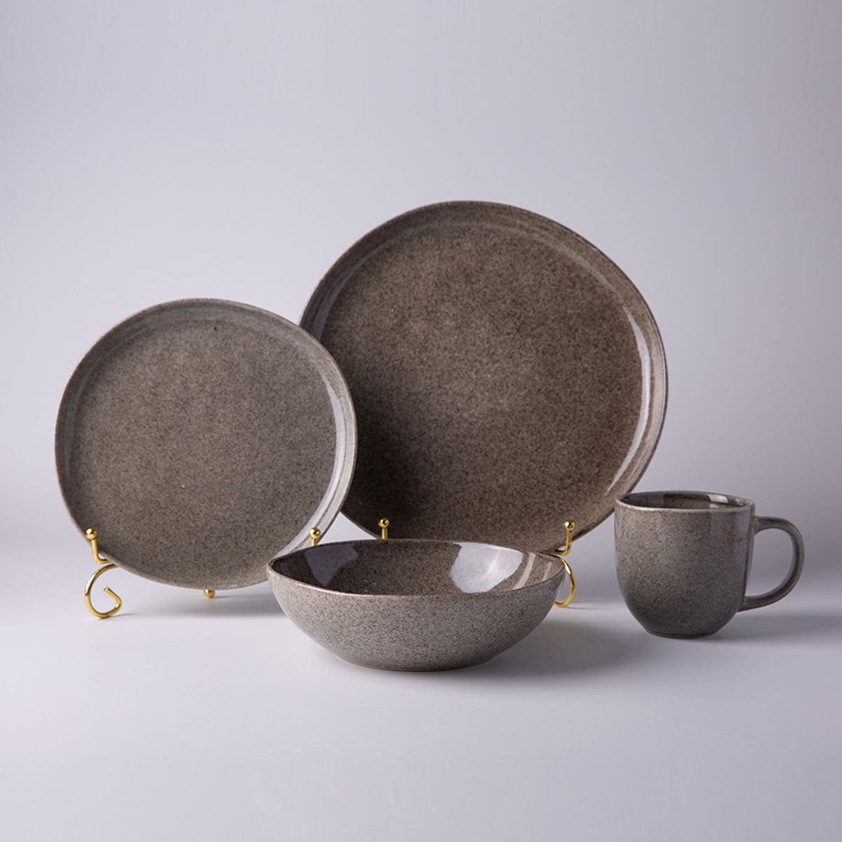 Ceramic Reactive Glaze Dinner Set Grey Color SP2304-026 – SPRING CERAMIC