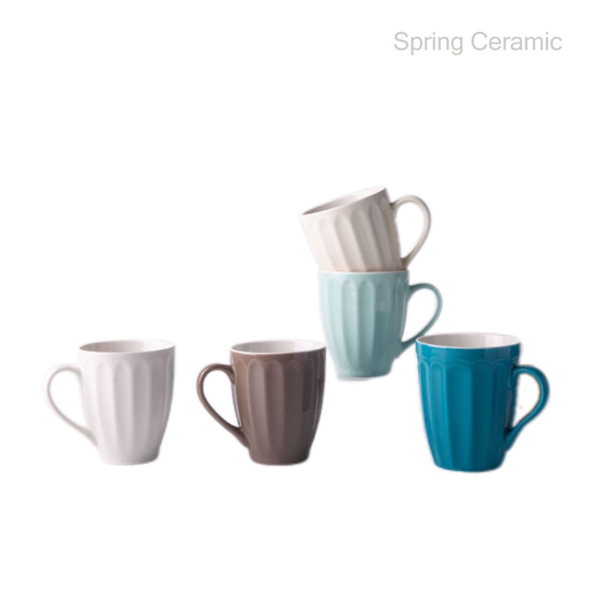 Embossed Color Glaze Ceramic Mug – SPRING CERAMIC
